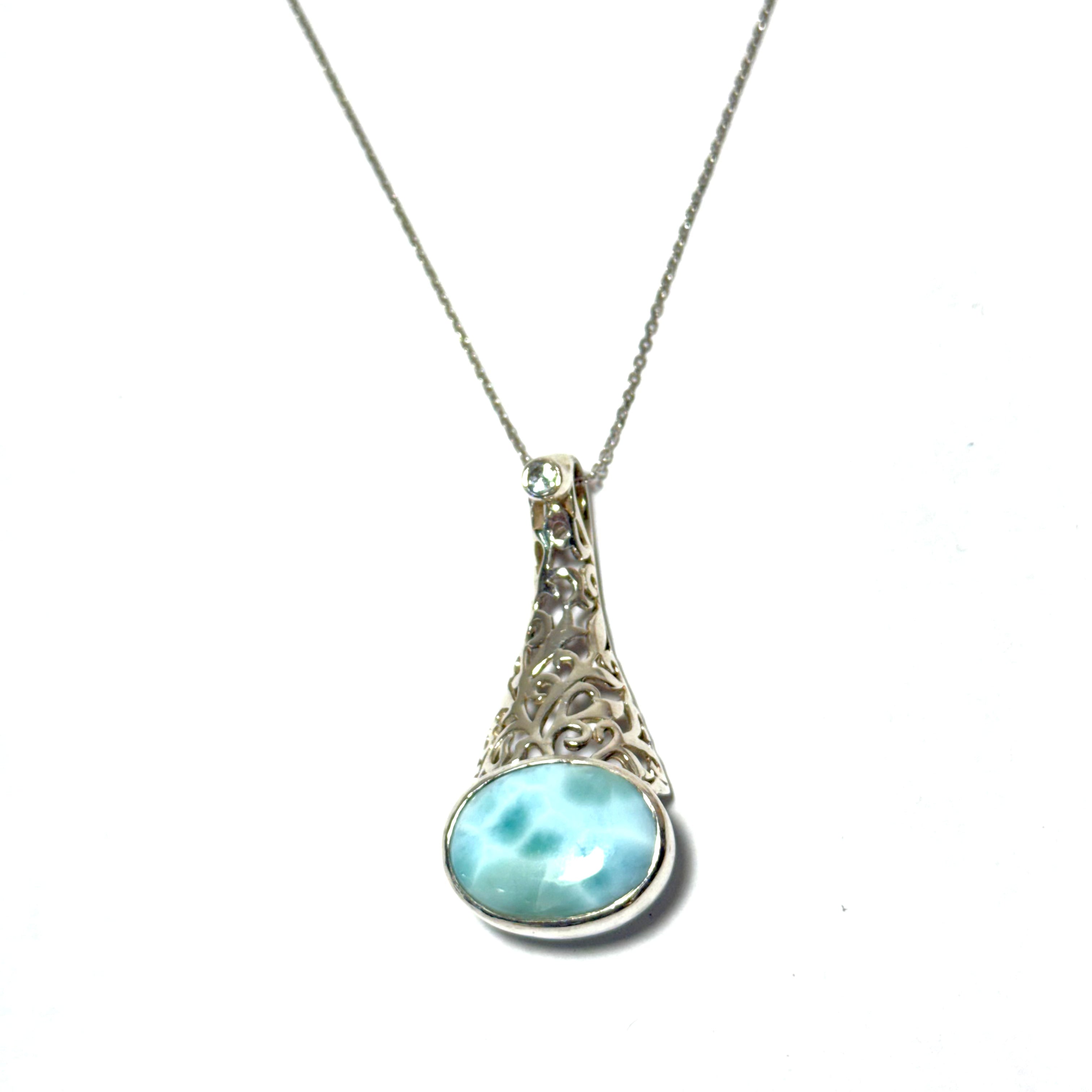 Sterling Triple Larimar Necklace – Dacuba's Fine Jewelry