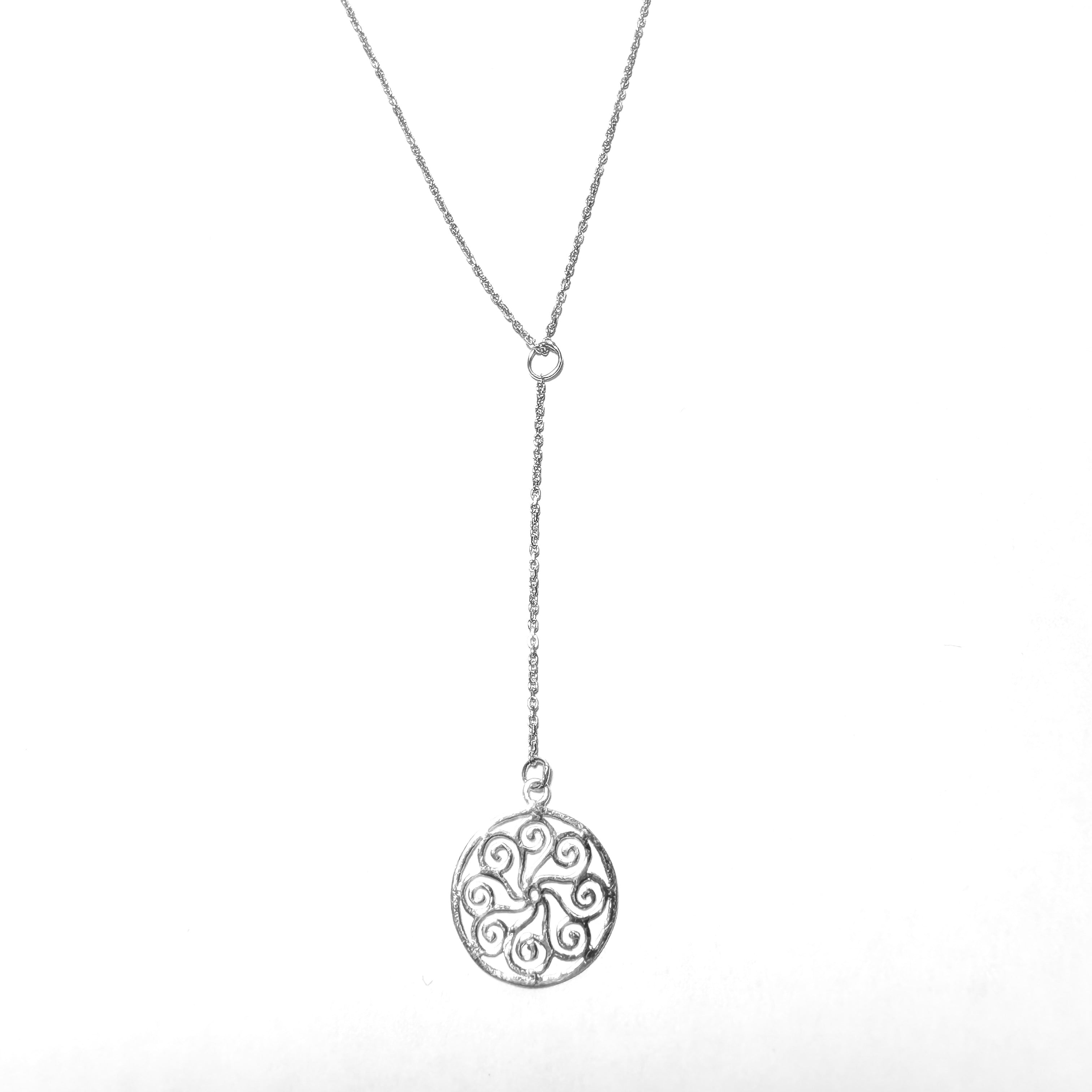 Sterling Silver Artisan Gate Lariat Necklace – Dacuba's Fine Jewelry